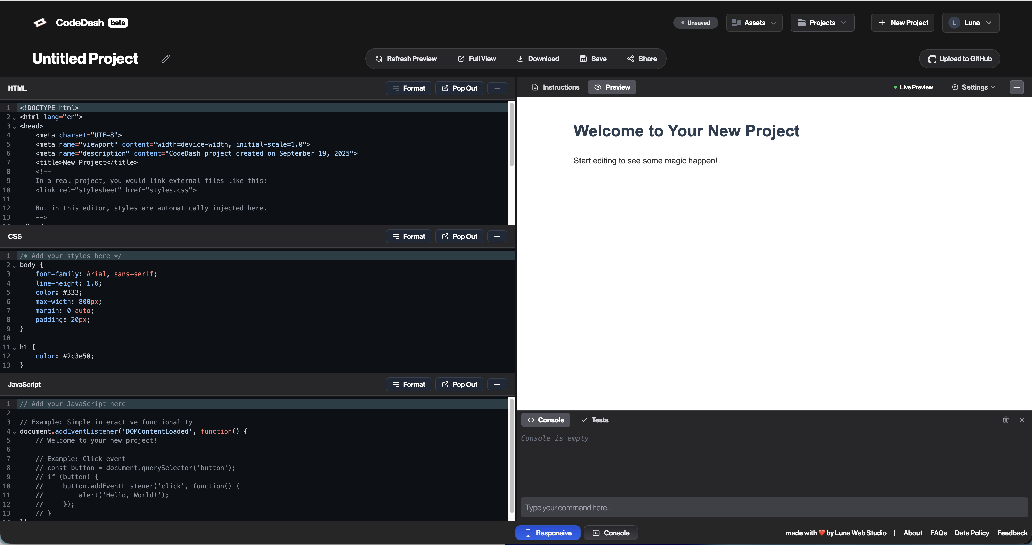 Luna Web Studio - Where Curiosity Meets Technology | Luna Web Studio